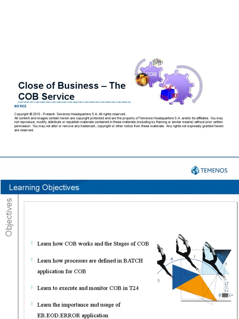 Close of Business - The COB Service: Notice | PDF | Copyright | System ...