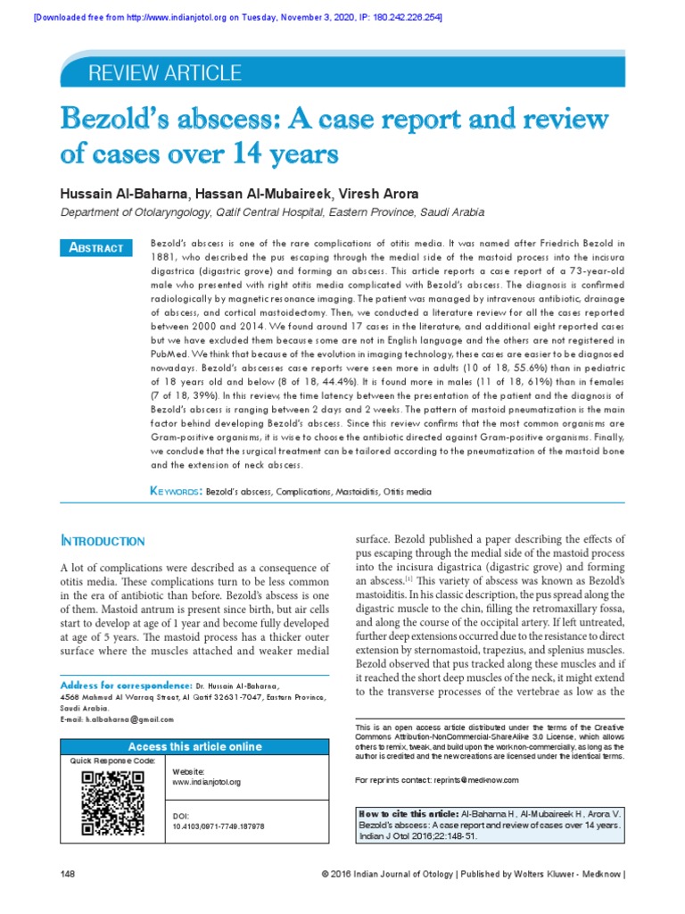 Case Abses Bezold | PDF | Medical Specialties | Clinical Medicine