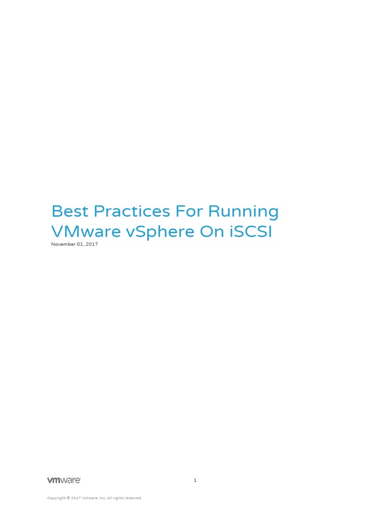 Best Practices For Running VMware Vsphere On iSCSI PDF | PDF