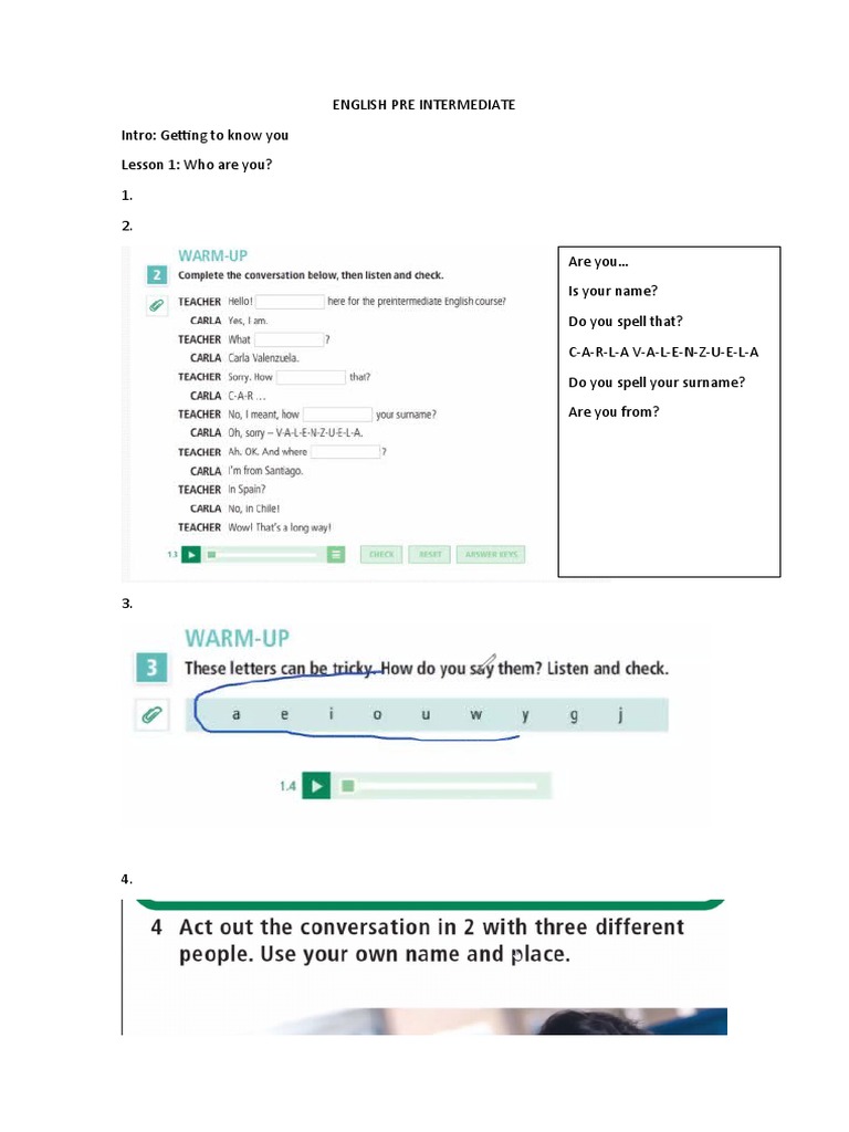 English Pre Intermediate | PDF