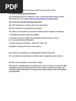 Pre-Exam Test Guidelines and FAQs | PDF | Test (Assessment) | Multiple ...