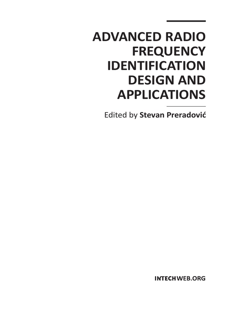 advanced radio frequency identification design and applications-stevan ...