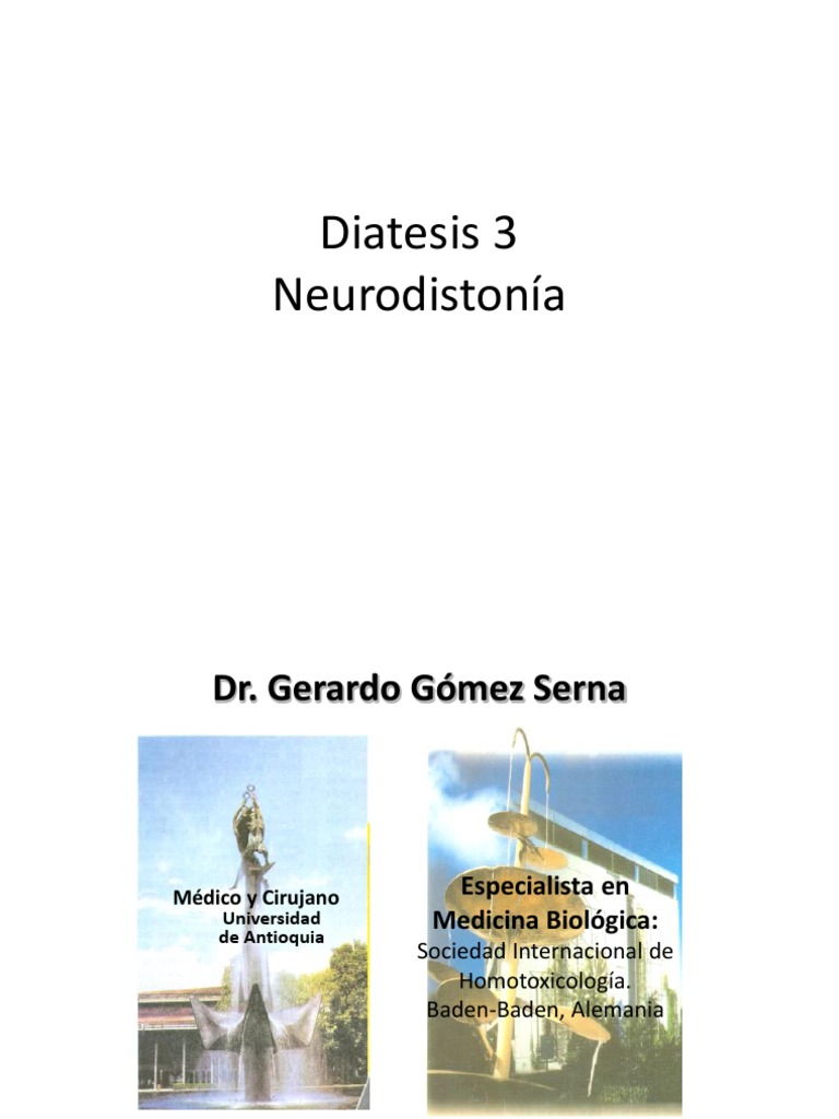 Diátesis Neurodistónica y Tratamientos | PDF | Hormona | Sistema inmune