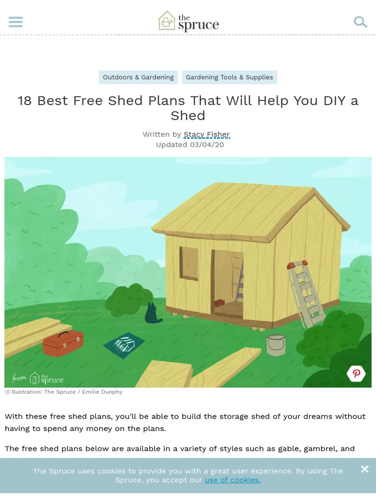 18 Best Free Shed Plans That Will Help You DIY A Shed PDF | PDF | Shed | Http Cookie