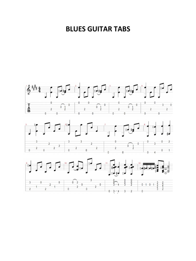 Blues Guitar Tabs | PDF