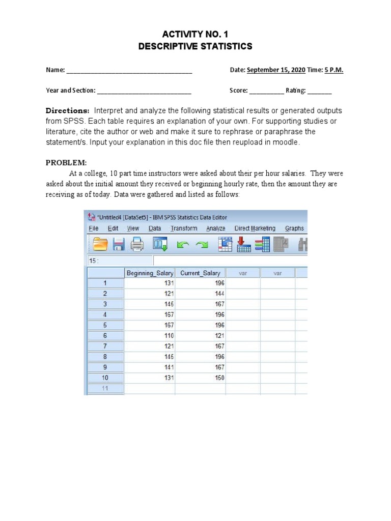 Activity No. 2 - Spss | PDF