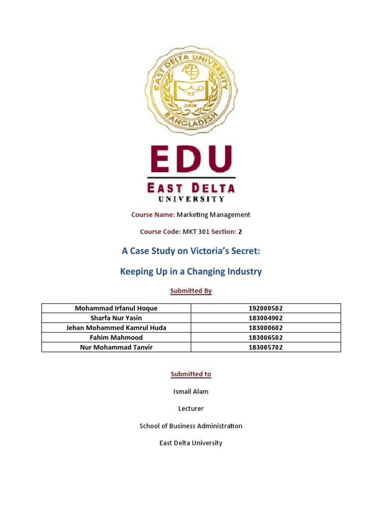 Case Study On Victoria's Secret | PDF | Victoria's Secret | Brand