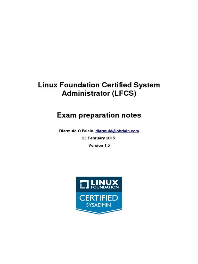 Linux Foundation Certified System Administrator (LFCS) Exam Preparation ...