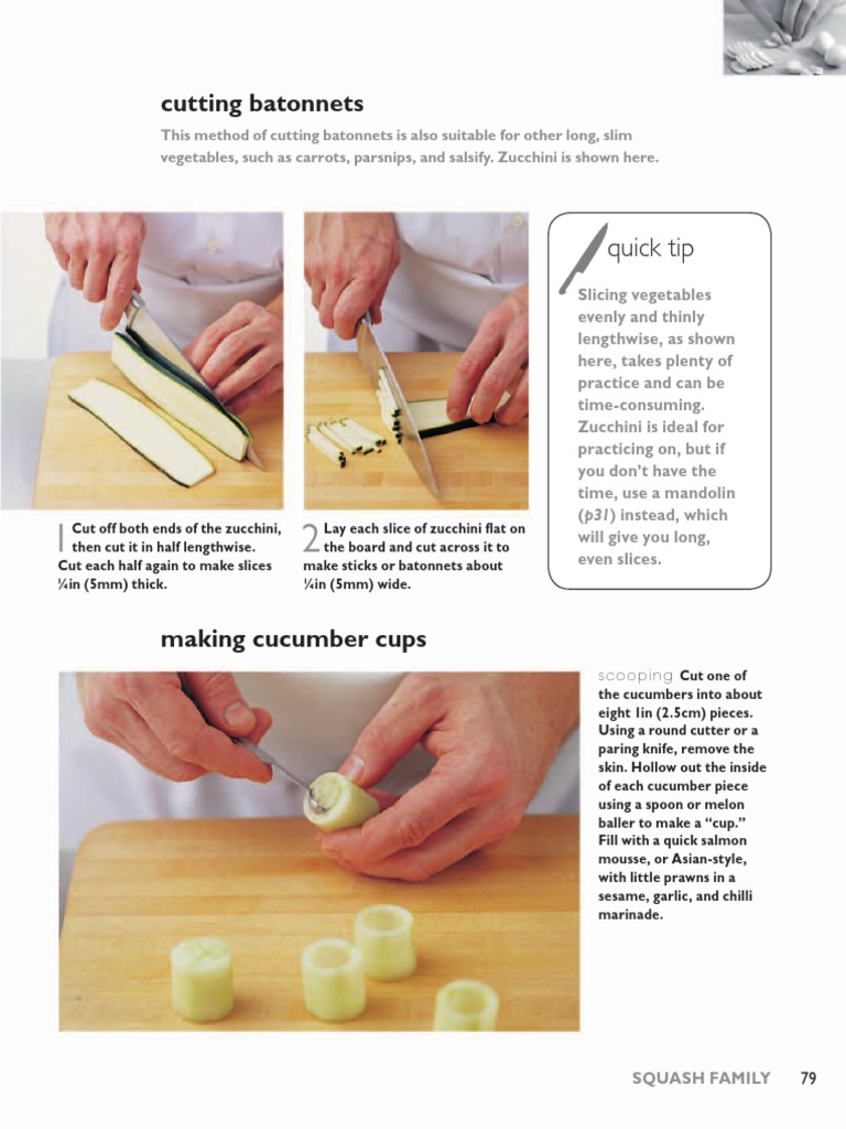 Cutting Batonnets: Quick Tip | PDF | Fruit Vegetables | Food And Drink ...