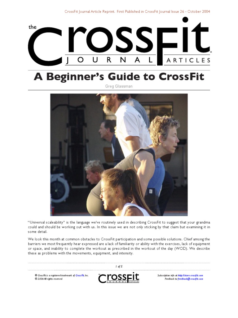 Beginners Guide CrossFit | PDF | Weight Training | Physical Fitness