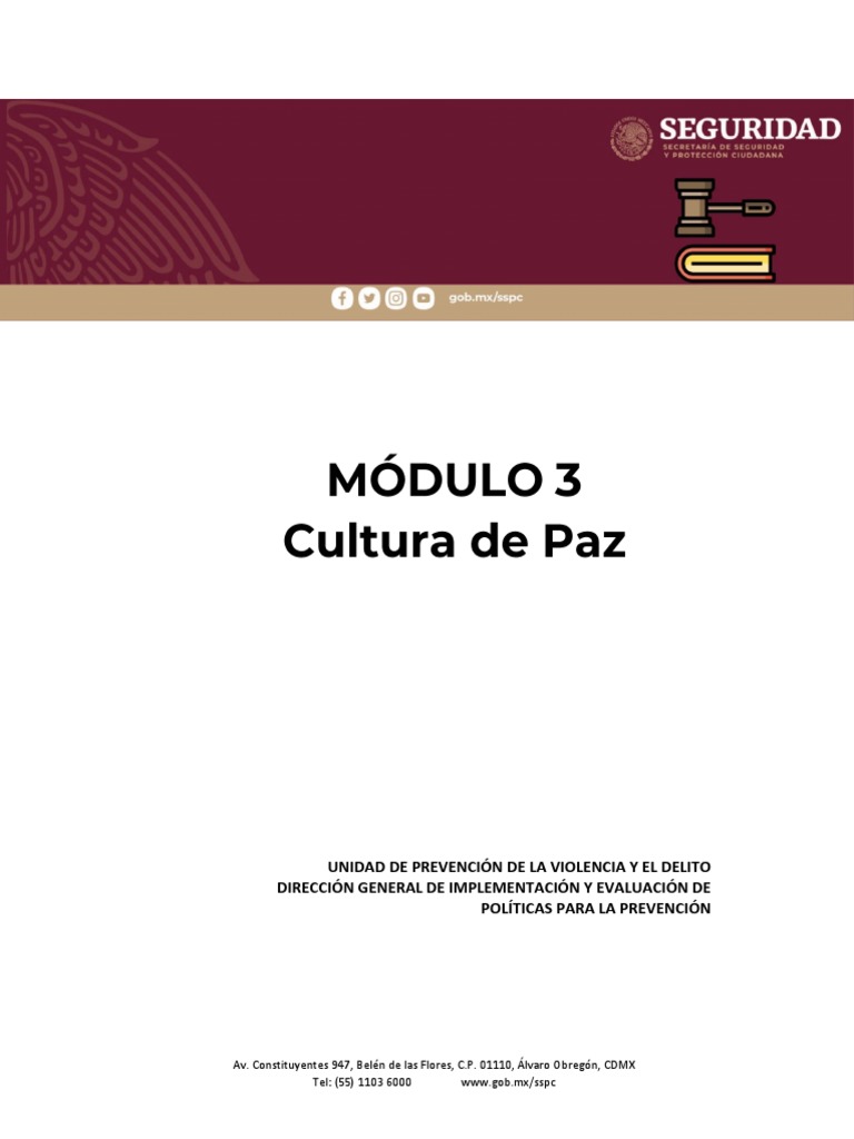 Cultura De Paz Pdf Pdf Mediación Paz