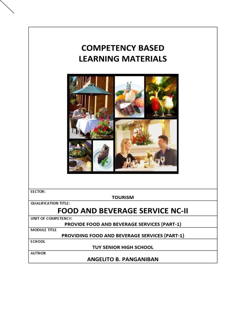CBLM FBS NC-II (Provide Food and Beverage Services) | PDF | Tableware ... CBLM FBS NC-II (Provide Food and Beverage Services) | PDF | Tableware ...