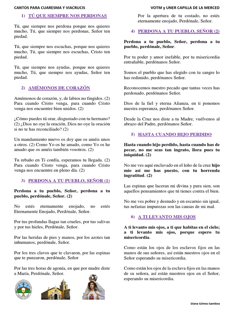 Cantos para Cuaresma | PDF | Oración | Cristo (título)