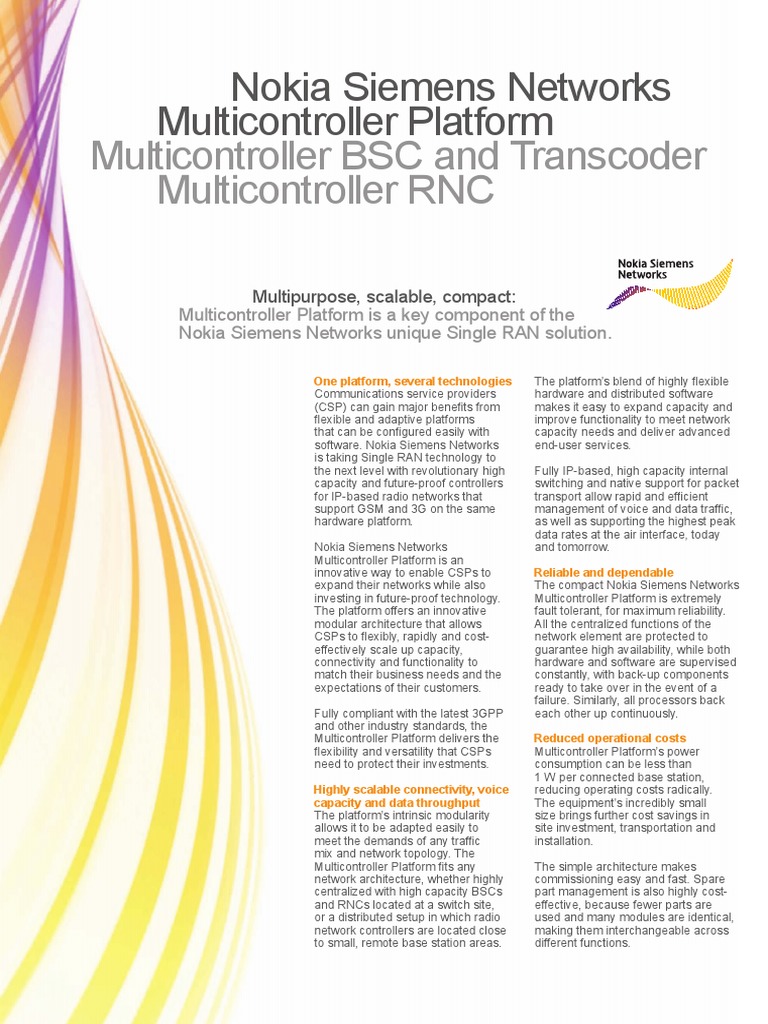 Nokia Siemens Networks Multicontroller Platform: Multicontroller BSC ...