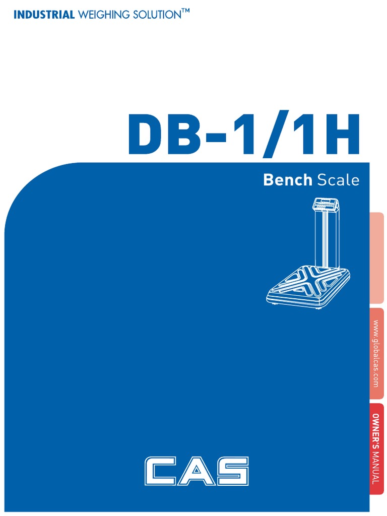 CAS DB-1/1H Scale User Manual | PDF | Weight | Computing