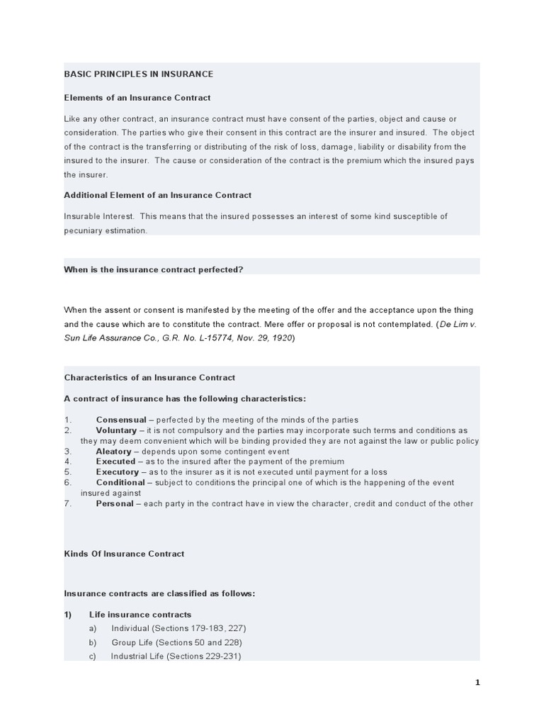 Personal Notes in Insurance Law | PDF | Insurance | Gambling