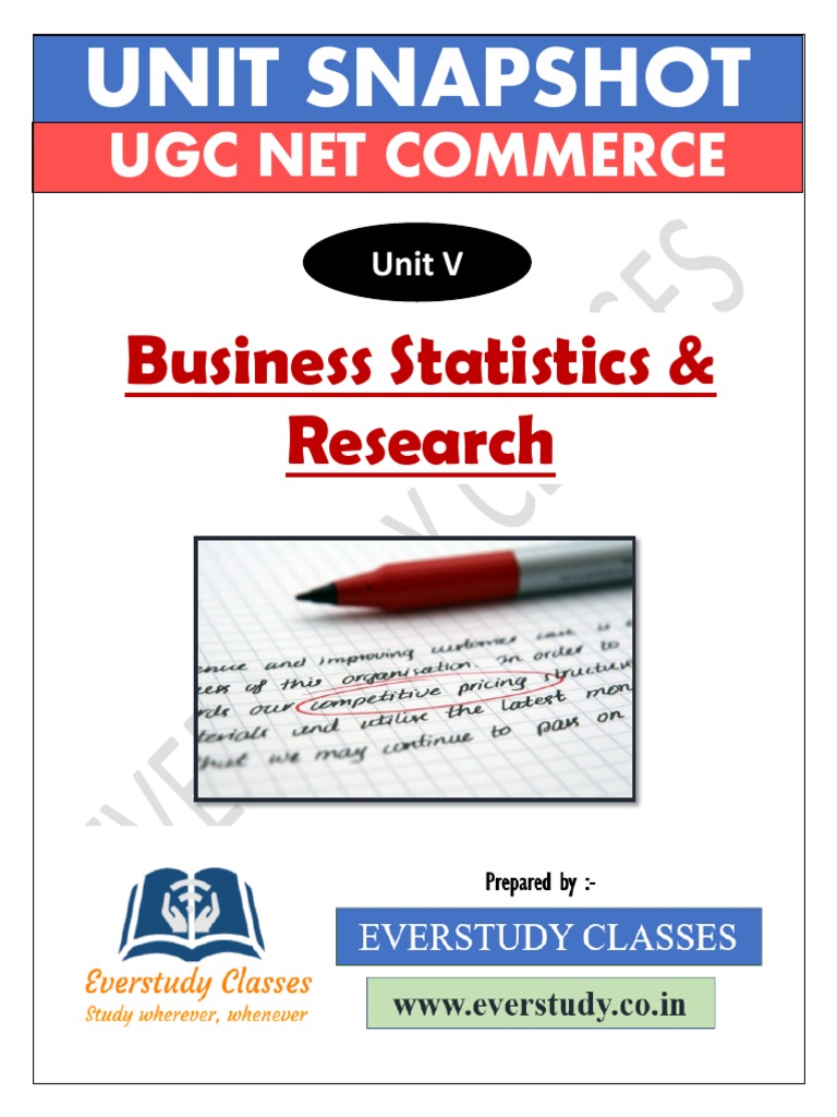 Ugc Net Commerce: Business Statistics & Research | PDF | Mean ...