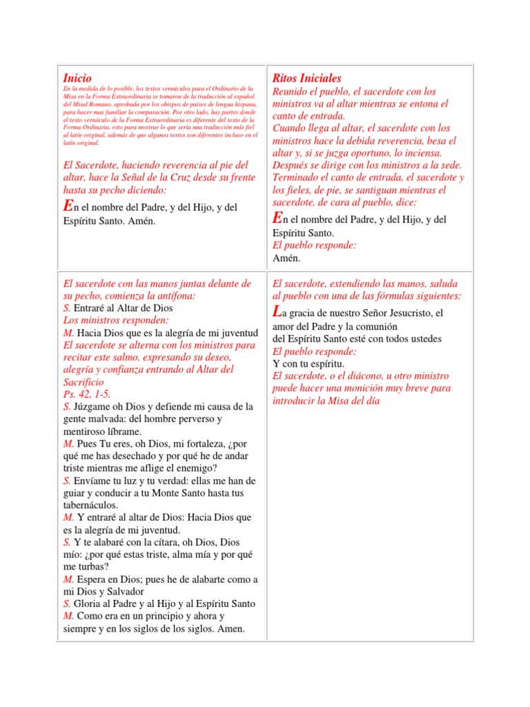 Novus Ordo Vs Vetus Ordo PDF | PDF | Misa (liturgia) | eucaristía