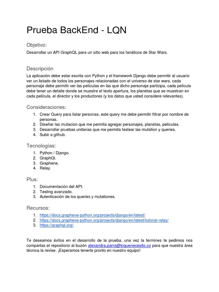 API GraphQL Django para Star Wars | PDF | Informática
