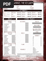 VTM 20th Anniversary Character Sheet | PDF | Role Playing Games | Leisure