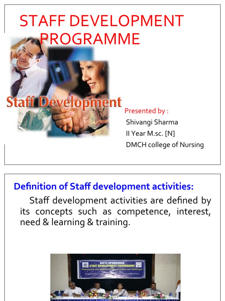 Selvi STAFF DEVELOPMENT Programme | PDF | Nursing | Health Care