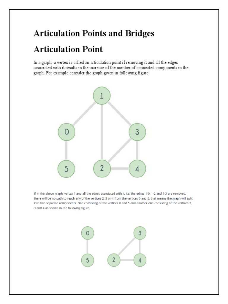 Articulation Points and Bridges | PDF