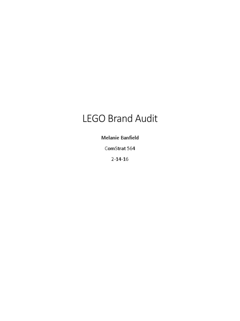 Lego-Brand-Audit Final Mbanfield | PDF | Lego | Hasbro