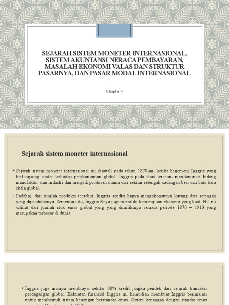 Sejarah Sistem Moneter Internasional | PDF