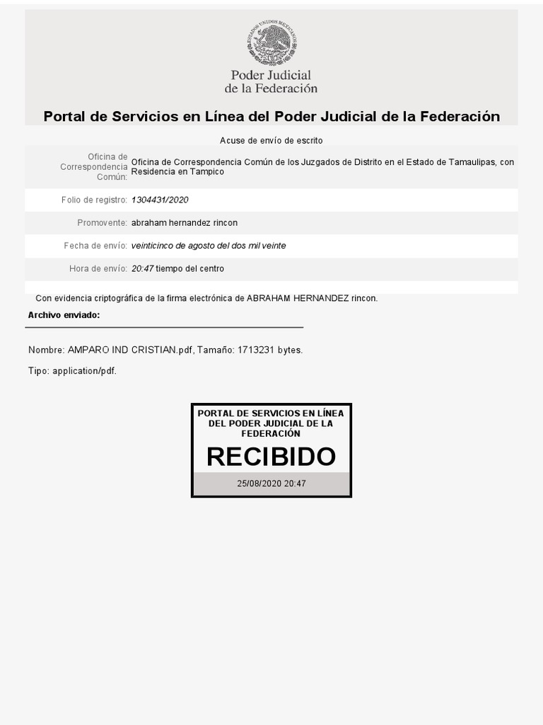Acuse Demanda | PDF | Derecho