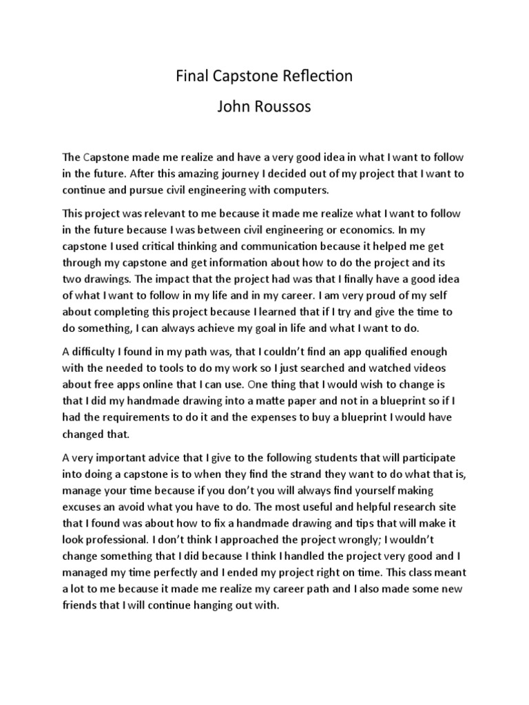 Final Capstone Reflection | PDF