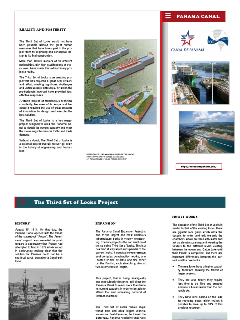 Panama Canal Third Set of Locks Project | PDF | Panama Canal | Waterways