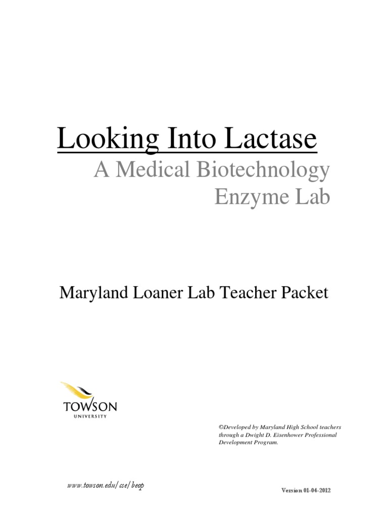 Looking Into Lactase: A Medical Biotechnology Enzyme Lab | PDF | Enzyme ...