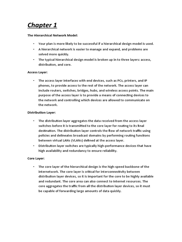The Hierarchical Network Model | Download Free PDF | Network Switch | Ethernet