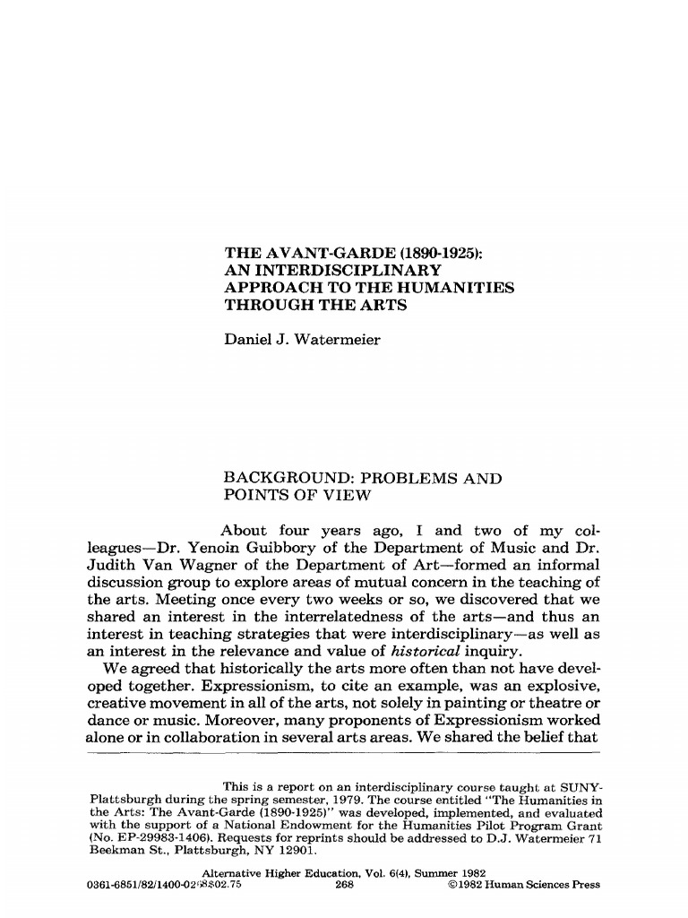 Approach To The Humanities Through The Arts | PDF | Test (Assessment ...