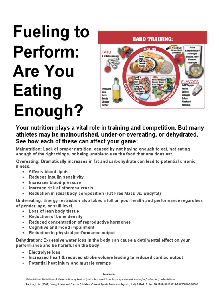 Fueling To Perform: Are You Eating Enough? | PDF | Wellness | Science ...