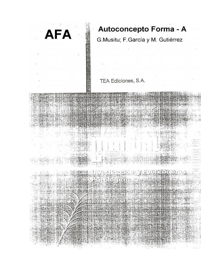 Manual Escala (AFA-Forma A) | PDF