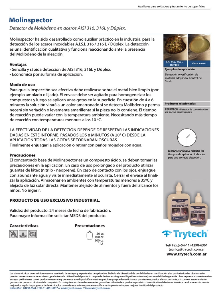 MOLINSPECTOR | PDF | Materiales | Química