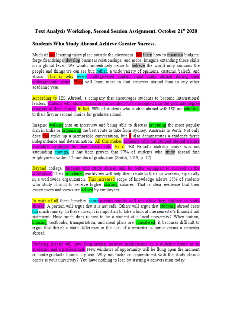 Text Analysis Workshop Second Session. | PDF | International Student ...