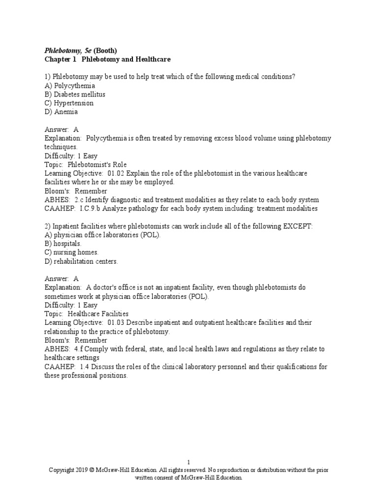 Chapter 1 Phlebotomy and Healthcare | PDF | Medical Laboratory | Joint Commission