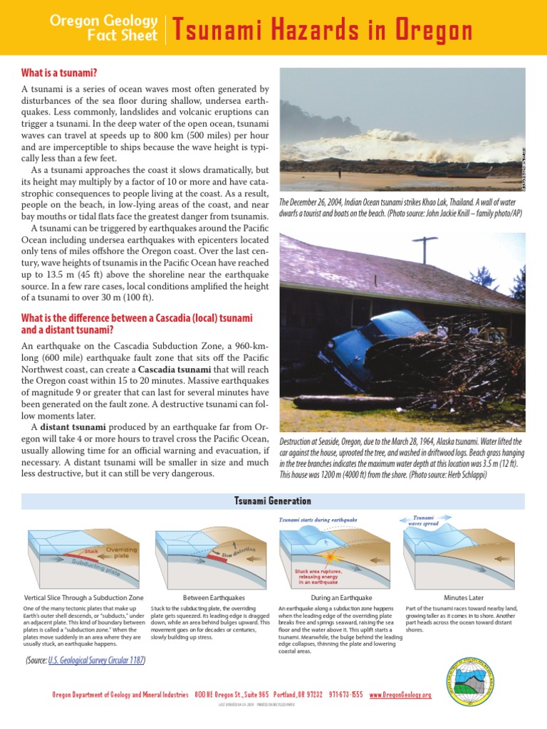 Tsunami Factsheet | PDF | Tsunami | Earthquakes