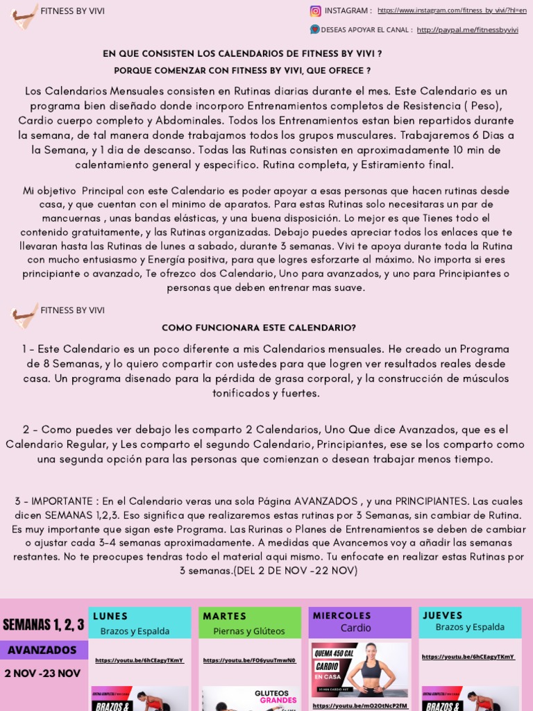 Calendario Fitness en Casa | PDF | Ayuno intermitente | Dieta
