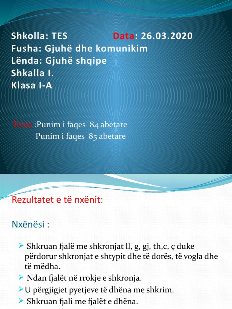 Abetare 26.03.2020 | PDF