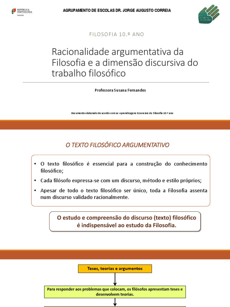 A análise do discurso filosófico e a construção do conhecimento através ...