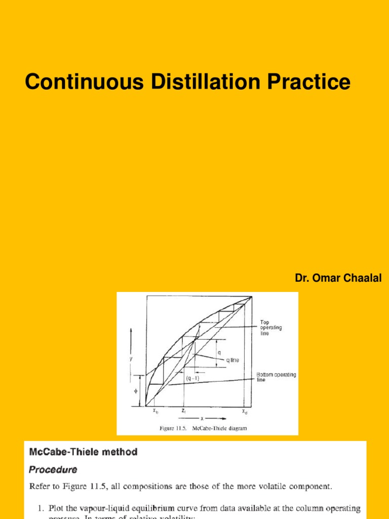 Continuous Distillation Practice 1 | PDF | Separation Processes ...