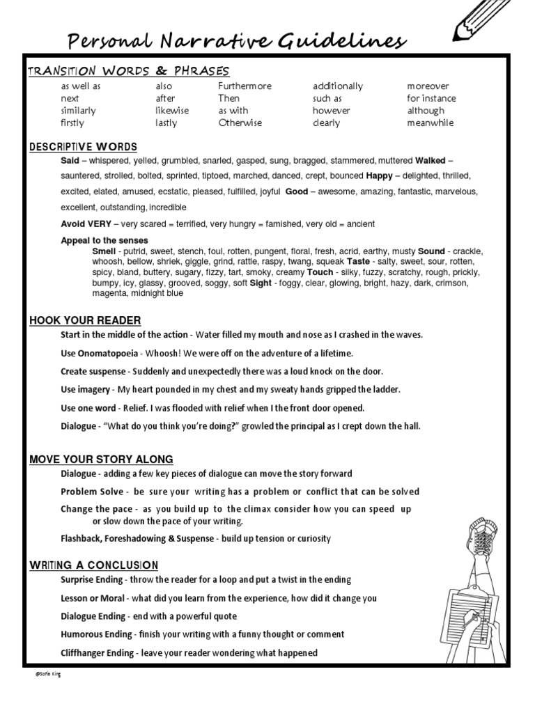 10th Narrative Guidelines & Organizer Prof-2 Pages | PDF | Plot ...