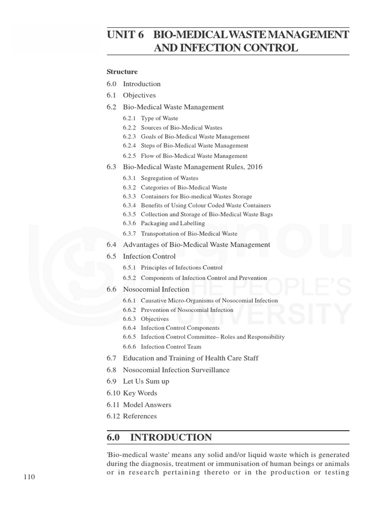 A Comprehensive Guide to Bio-Medical Waste Management, Infection ...