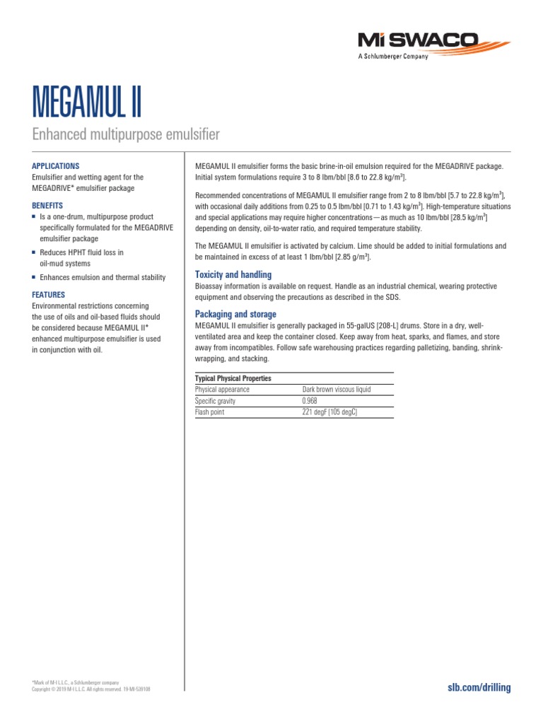Megamul Ii: Enhanced Multipurpose Emulsifier | PDF | Emulsion | Soft Matter