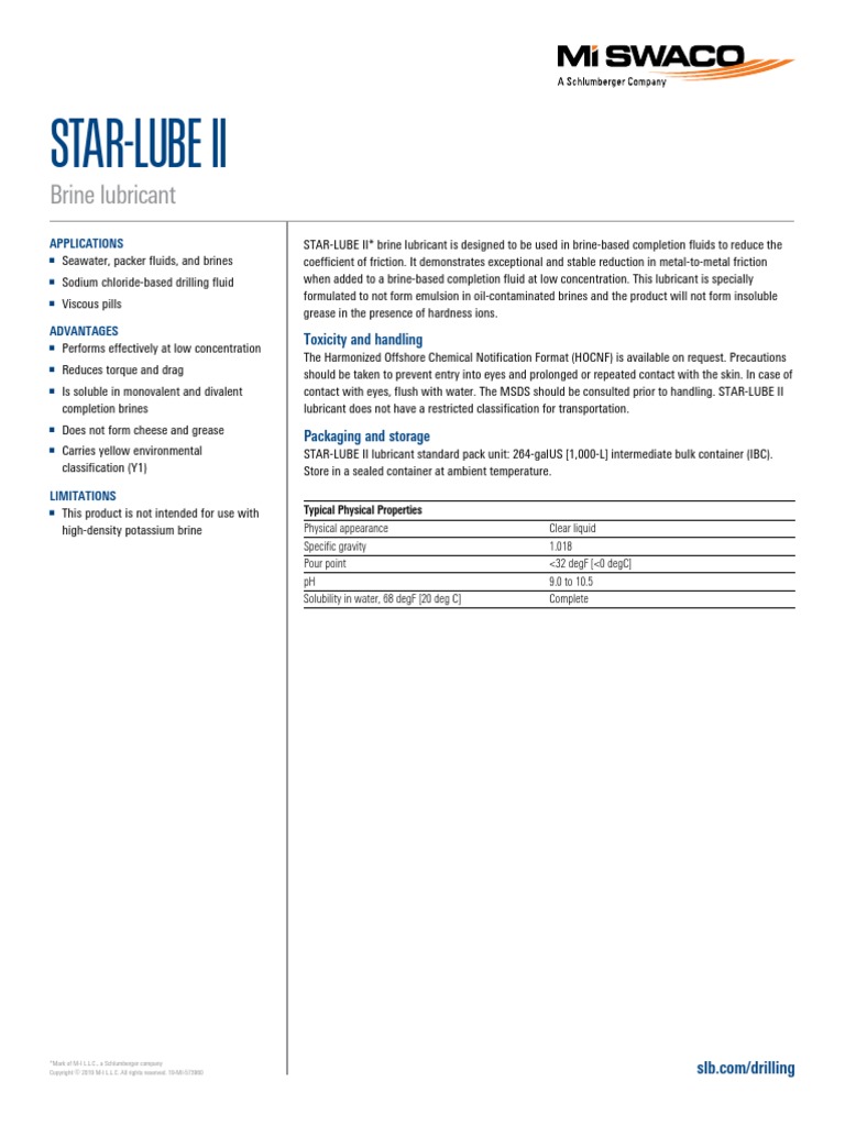 Star Lube II Ps | PDF | Lubricant | Solubility
