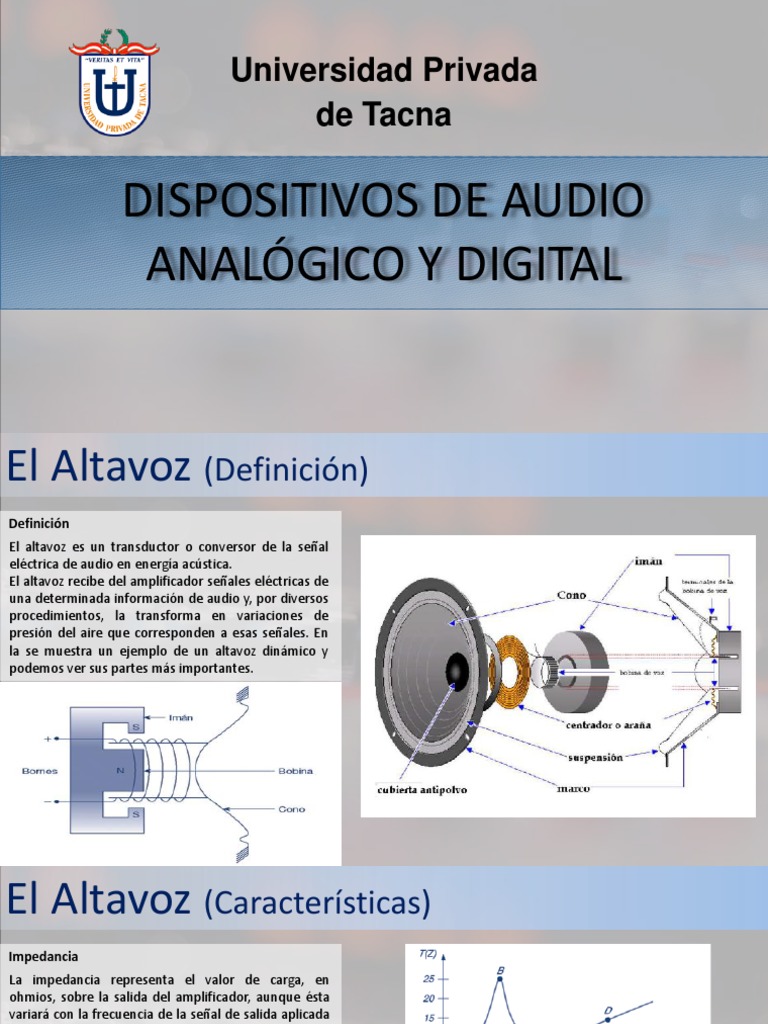 Dispositivos de Audio Analogico y Digital | PDF | Altoparlante | Decibel