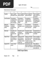 Fraction Project Rubric | PDF